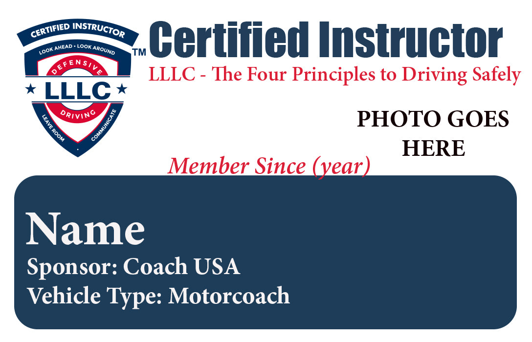 Certified Instructor ID wallet card – Coach USA Marketplace